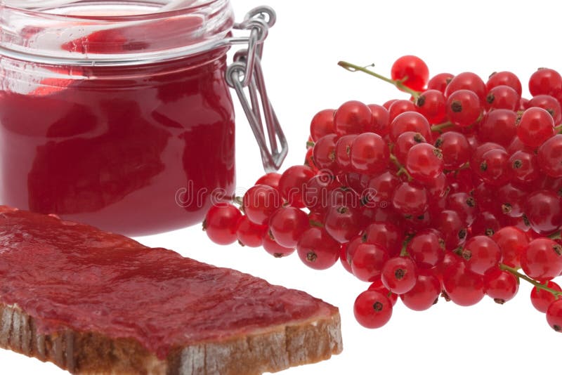 Red redcurrant jam stock image. Image of white, indoor - 11150583