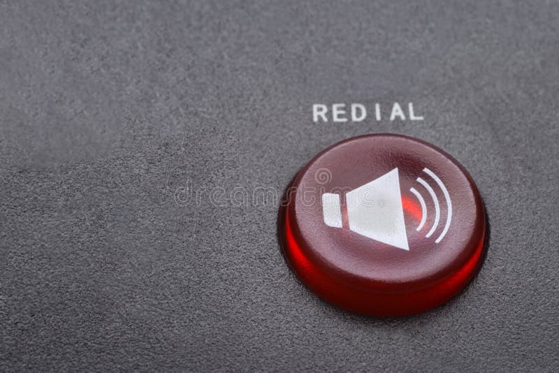 Red redial button macro stock image. Image of studio - 25866563