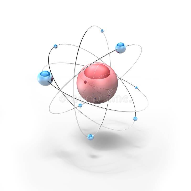 Red reflective atom stock illustration. Illustration of shiny - 22829772