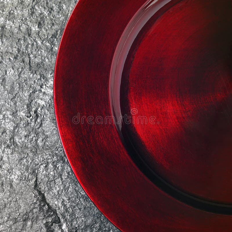 Red reflective plate stock photo. Image of dishware, shiny - 28290114
