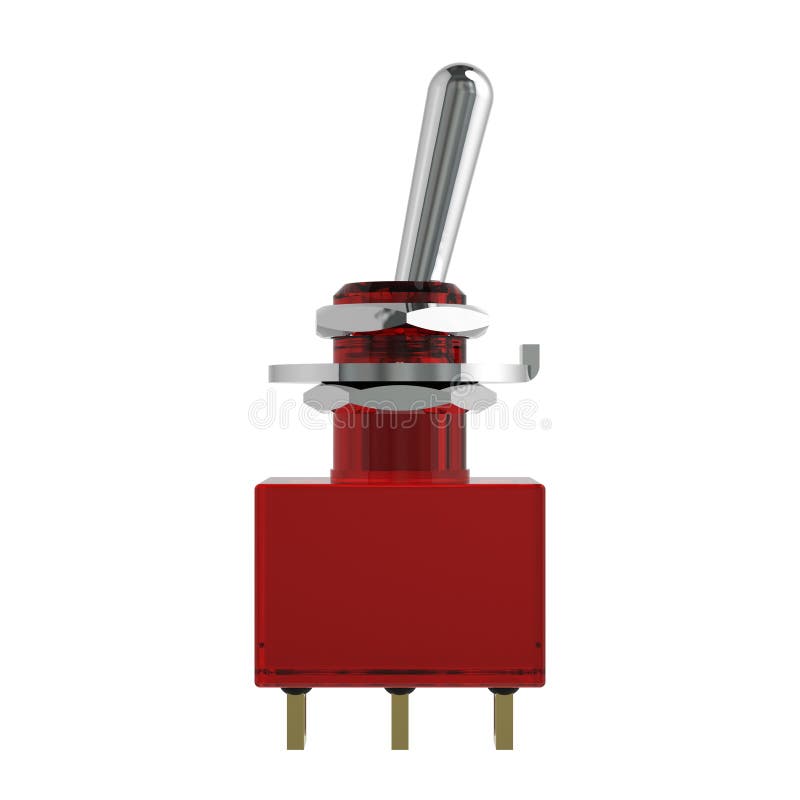 Red reflective switch stock illustration. Illustration of shiny - 14258480