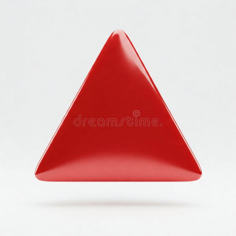 Red Reflective Warning Triangle Stock Illustration - Illustration of ...