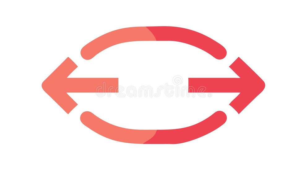 Red Refresh Exchange Circular Arrows Synchronize, Vector Design ...