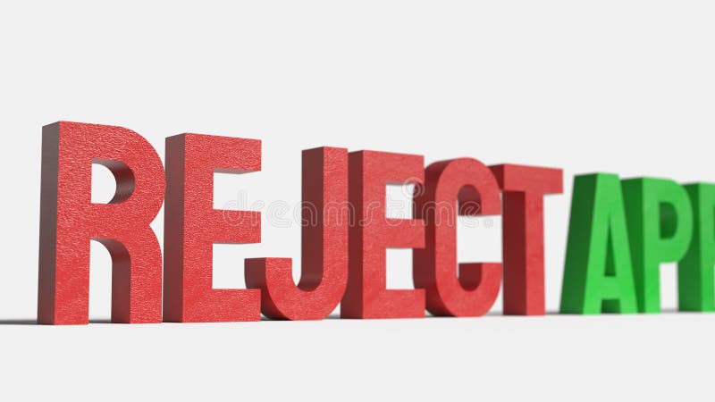 The Red Reject on White Background Image 3d Rendering Stock ...