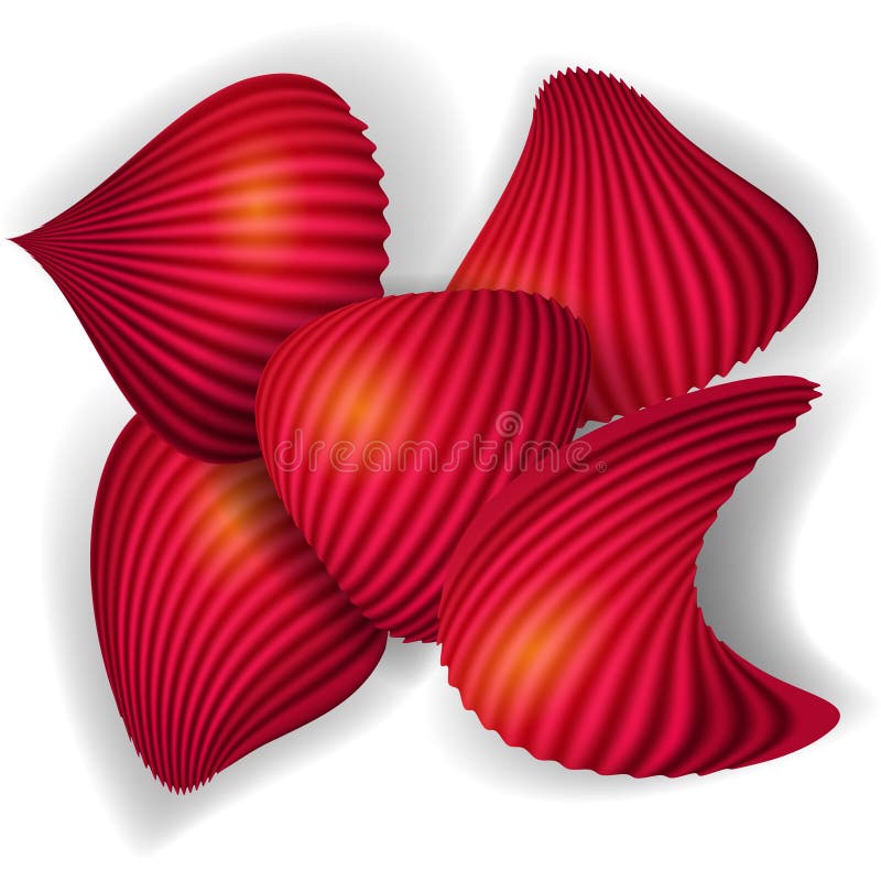 Red Relief Objects . Abstract Vector Composition Stock Vector ...