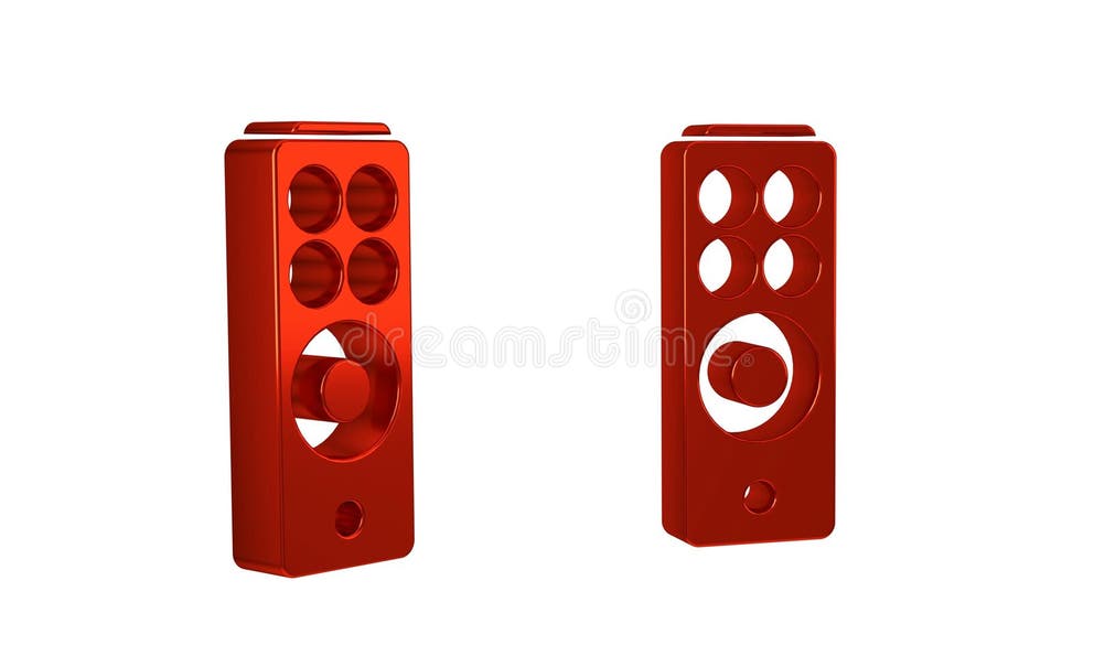 Red Remote Control Icon Isolated on Transparent Background. Stock ...