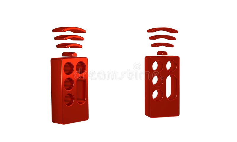 Red Remote Control Icon Isolated on Transparent Background. Stock ...