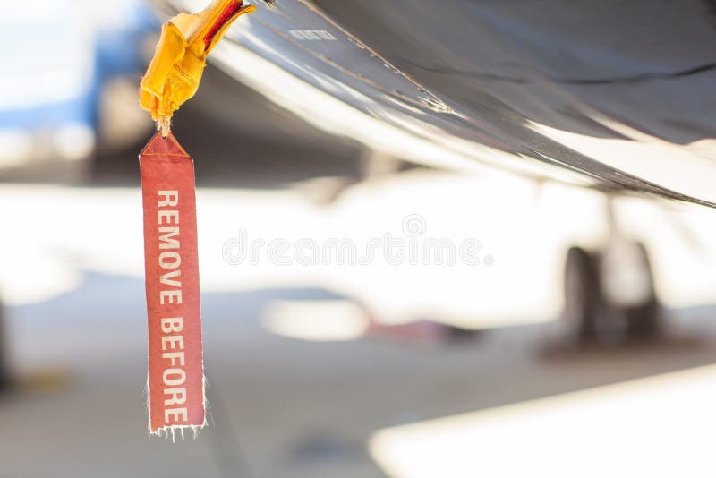 Remove before Flight Safety Warning Ribbon on the Engine Air Intake ...