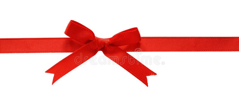 Red rep ribbon bow stock photo. Image of birthday, tape - 85785990
