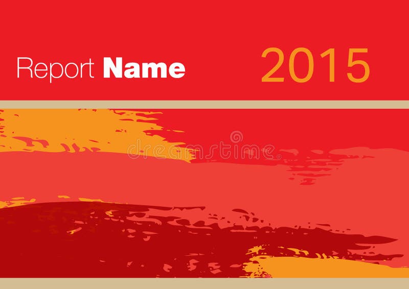 Red Report cover 2015 stock vector. Illustration of orange - 50535139