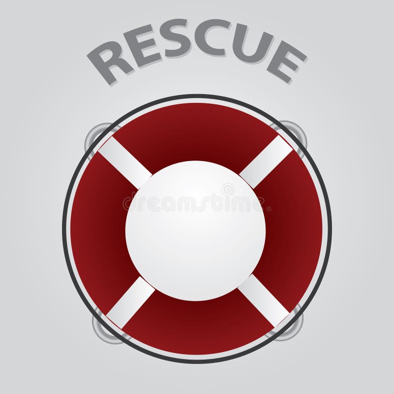 Rescue Circle for Help in Water Stock Illustration - Illustration of ...