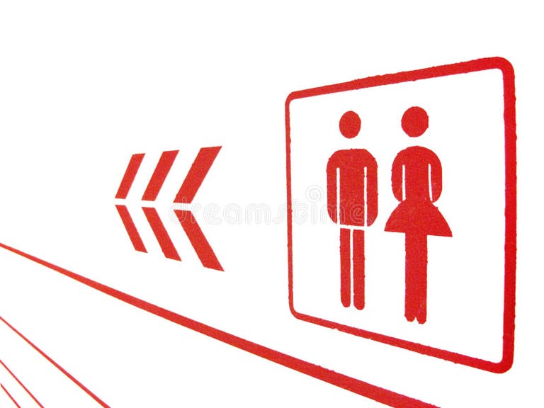 Red Restroom sign stock image. Image of gender, sign - 17728445
