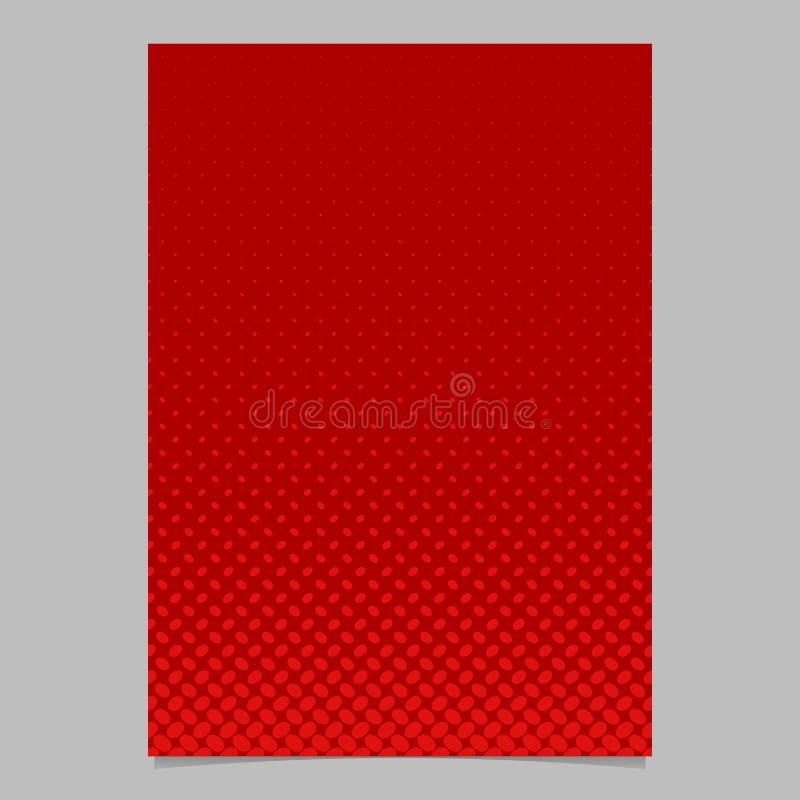 Red Retro Abstract Halftone Ellipse Pattern Page Template - Vector ...