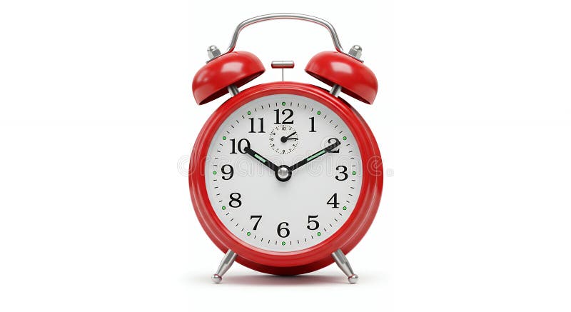 Red Retro Alarm Clock Time, Reminders, and WakeUp Calls Classic Design ...