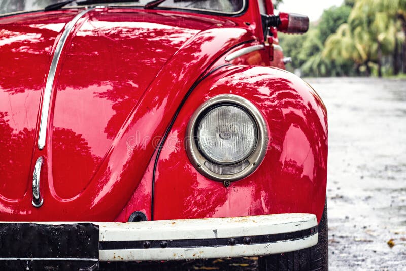 Old red car stock image. Image of grass, pasture, outside - 6971361
