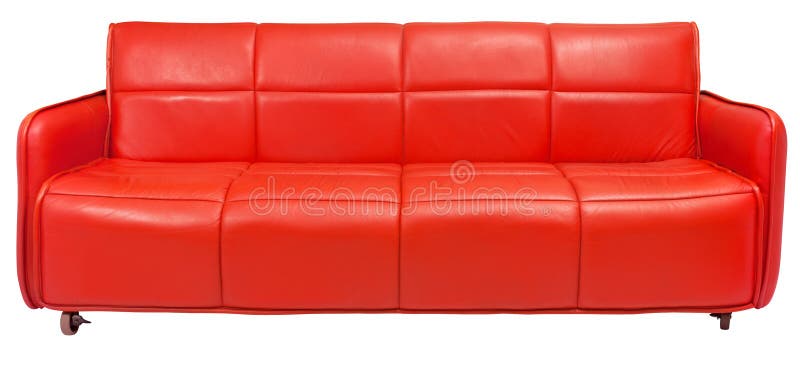 Red retro couch stock image. Image of elegance, contemporary - 22681205