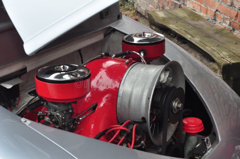 Red Retro Engine at the Back Stock Photo - Image of back, retro: 179214916