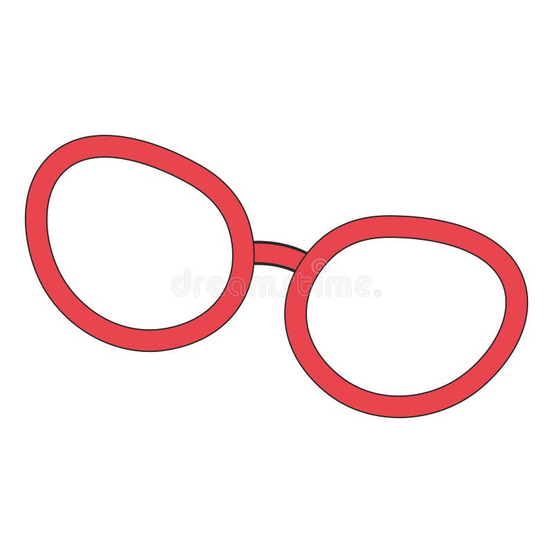 Red Retro Glasses Frame. Vector Stock Vector - Illustration of fashion ...