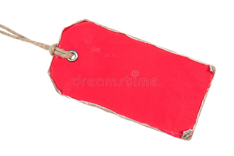 Red Retro Paper Tag stock photo. Image of price, blank - 5038886