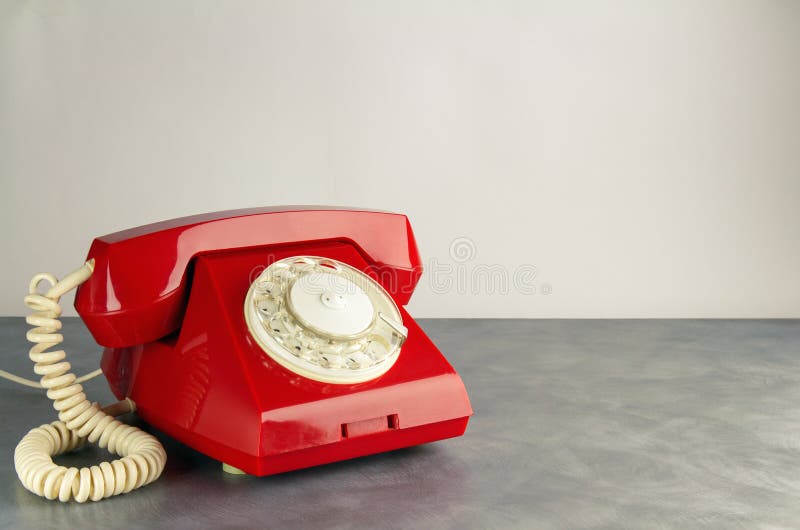 Red retro phone stock photo. Image of people, fashion - 93401334