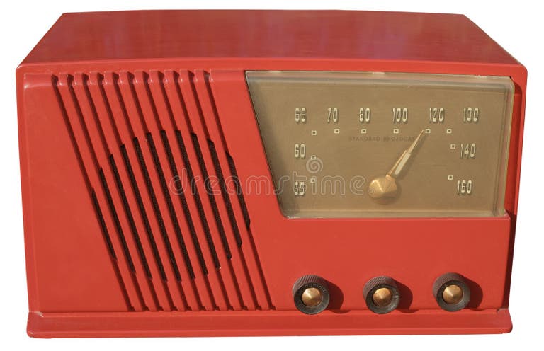 Red retro radio stock photo. Image of broadcast, radiogramme - 410470