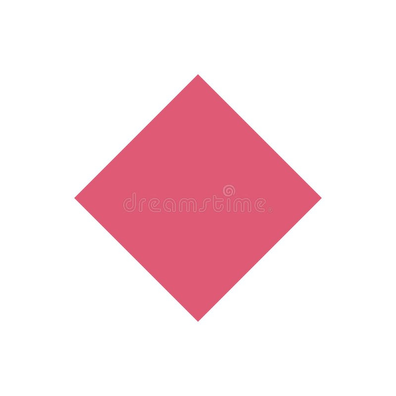 Red Rhombus Basic Simple Shapes Stock Illustration - Illustration of ...