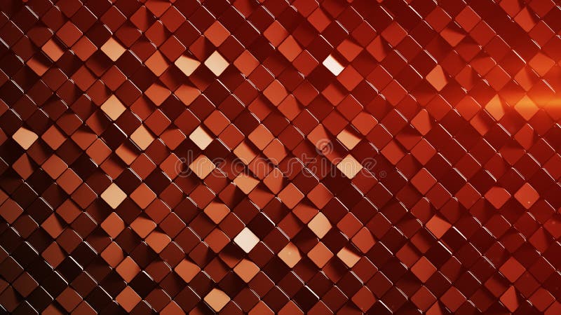 Rhombus Pattern Metallic Red Surface 3D Render Stock Illustration ...