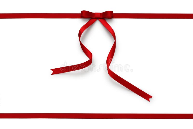 Red Ribbon Multiple loops stock image. Image of present - 2279369