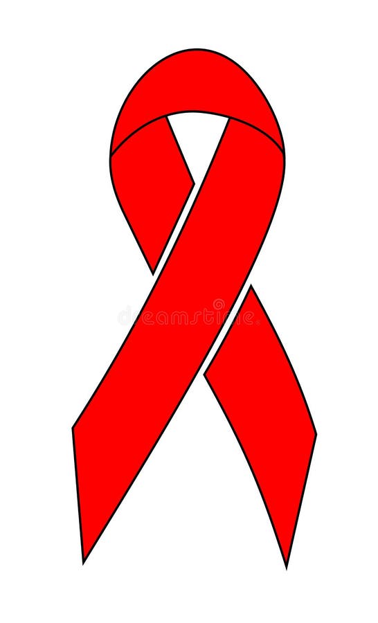 Red ribbon stock illustration. Illustration of symbol - 9923635