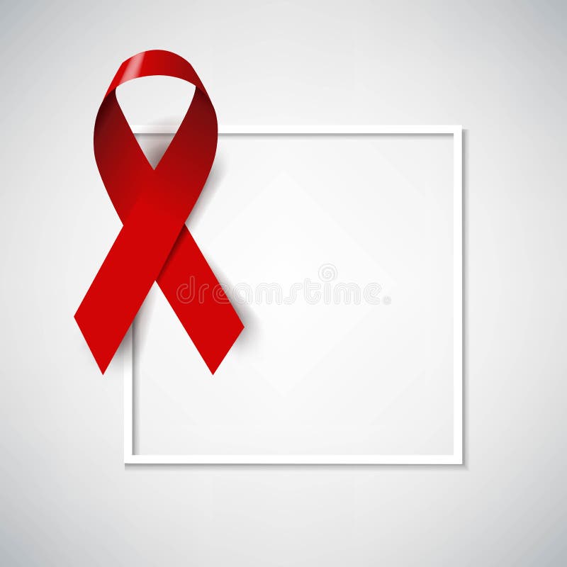 Red Ribbon Aids Day Symbol_ Stock Vector - Illustration of heart ...