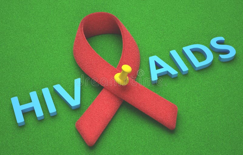 Red Ribbon AIDS stock image. Image of virus, hivpositive - 35703519