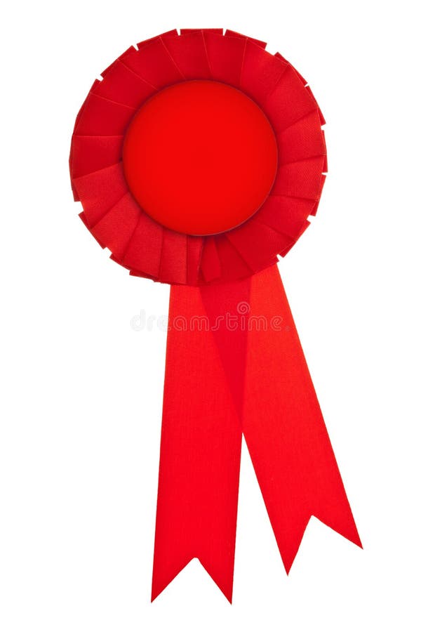 Red ribbon award stock photo. Image of medallion, sign - 24885108