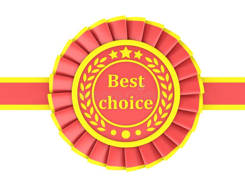 Red Ribbon Award stock illustration. Illustration of medal - 78002083