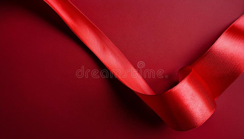 Red Ribbon Banner Design Material Stock Illustration - Illustration of ...