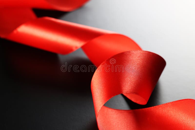 Red Ribbon on Black stock image. Image of copy, holiday - 10568699