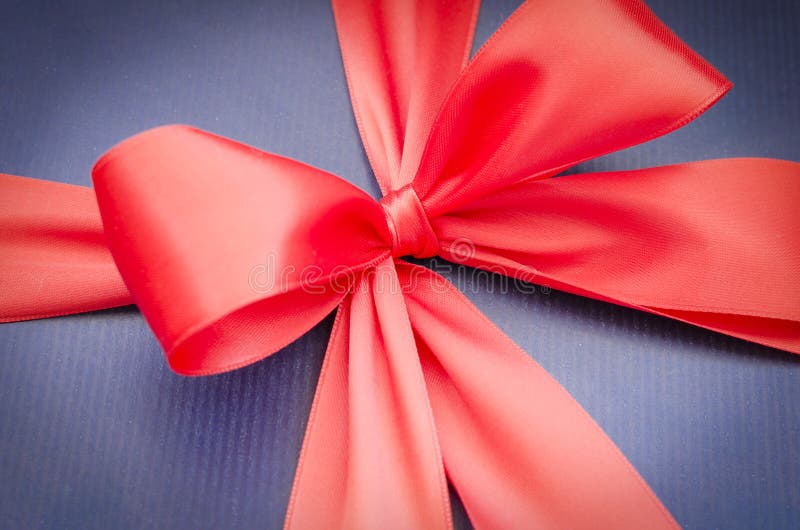 Red Ribbon on Blue Background Stock Photo - Image of border, holiday ...