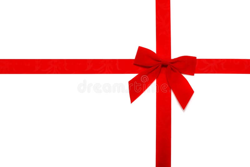 Red ribbon and bow stock image. Image of wrapped, space - 7557455