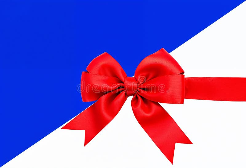 Red ribbon and bow cut out stock image. Image of ornament - 356538353