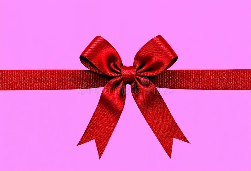 Red ribbon and bow cut out stock photo. Image of clothing - 356538360