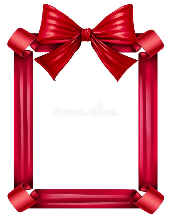 Ribbon Bow Gift Present Red Box Package a Stock Illustration ...