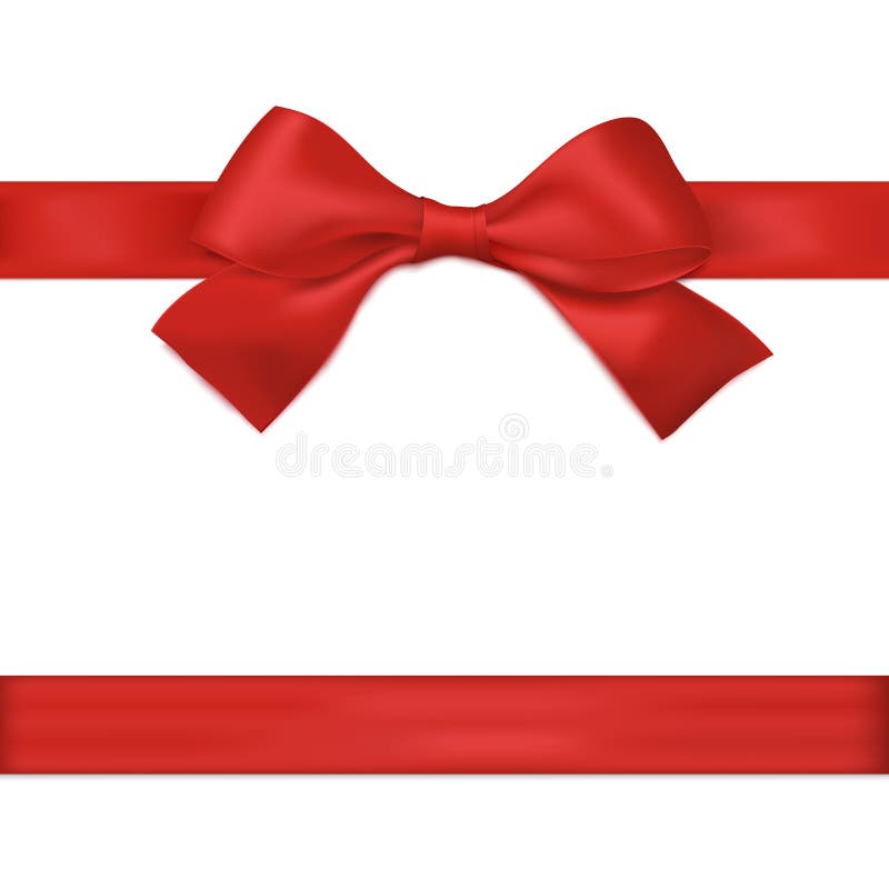 Red Ribbon with Bow. Vector Stock Vector - Illustration of banner ...