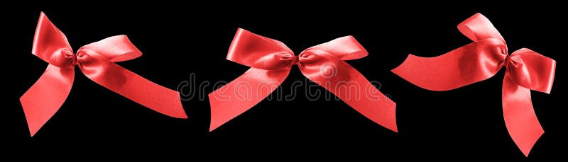 Red Ribbon Bows for Valentines Gifts Stock Photo - Image of gift ...