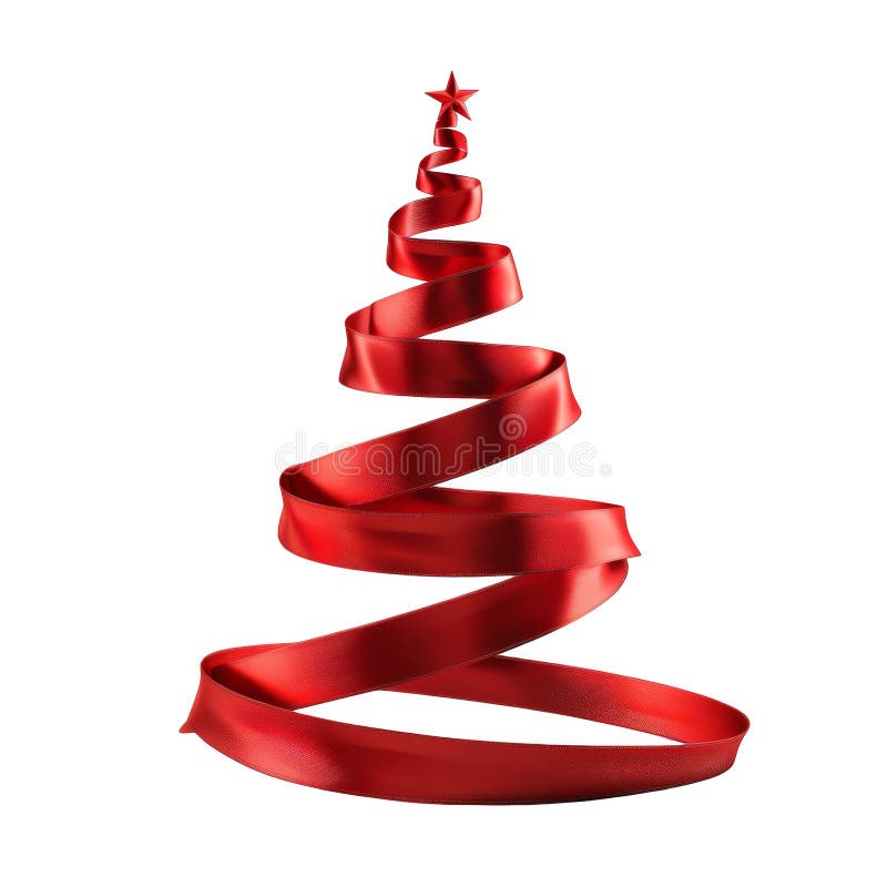 Red Ribbon Christmas Tree stock photo. Illustration of black - 333223582