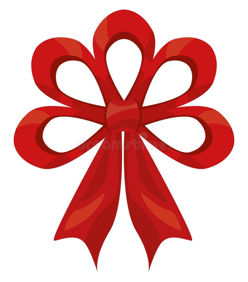 Red ribbon classic bow stock vector. Illustration of paper - 235071102