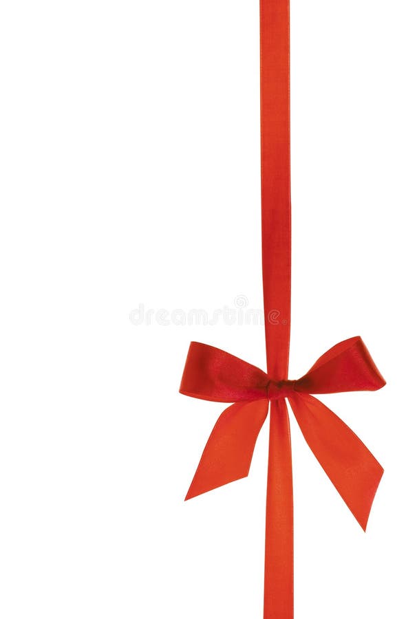 Red Ribbon with Clipping Path. Vertical Size Stock Photo - Image of ...