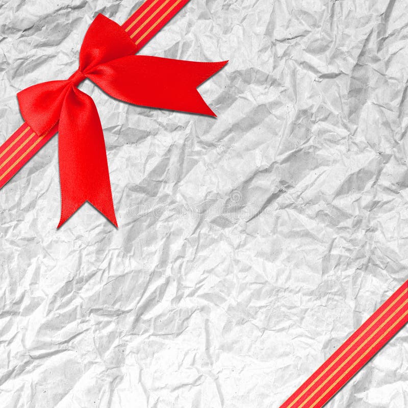 Red ribbon with corner bow stock photo. Image of fashioned - 47776782