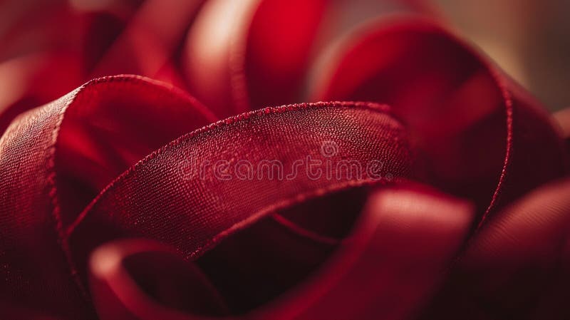 Red Ribbon Curling on a Wrapped Gift Stock Illustration - Illustration ...