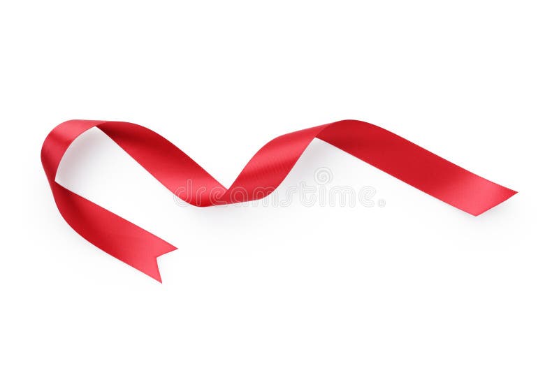 Red ribbon curved shape stock photo. Image of satin, shadow - 46242492