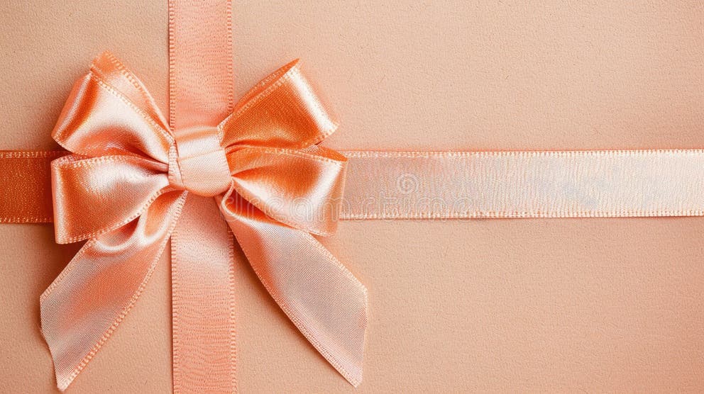 A Red Ribbon with a Delicate Bow on a Pristine White Background in a ...