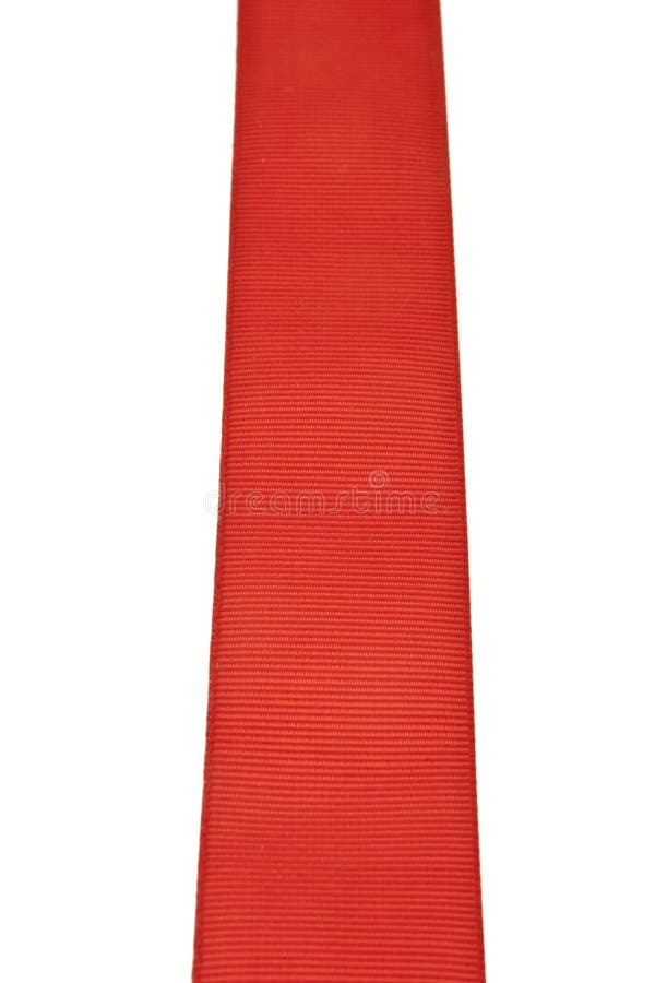 Red Ribbon of Fabric Isolated on White Stock Photo - Image of closeup ...